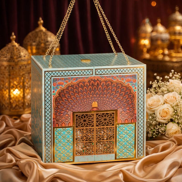 Luxury Handcrafted Decorative Storage Box with Chain Handle