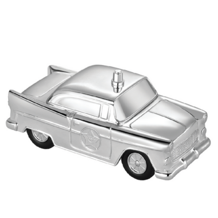 Silver Police Car Money Bank
