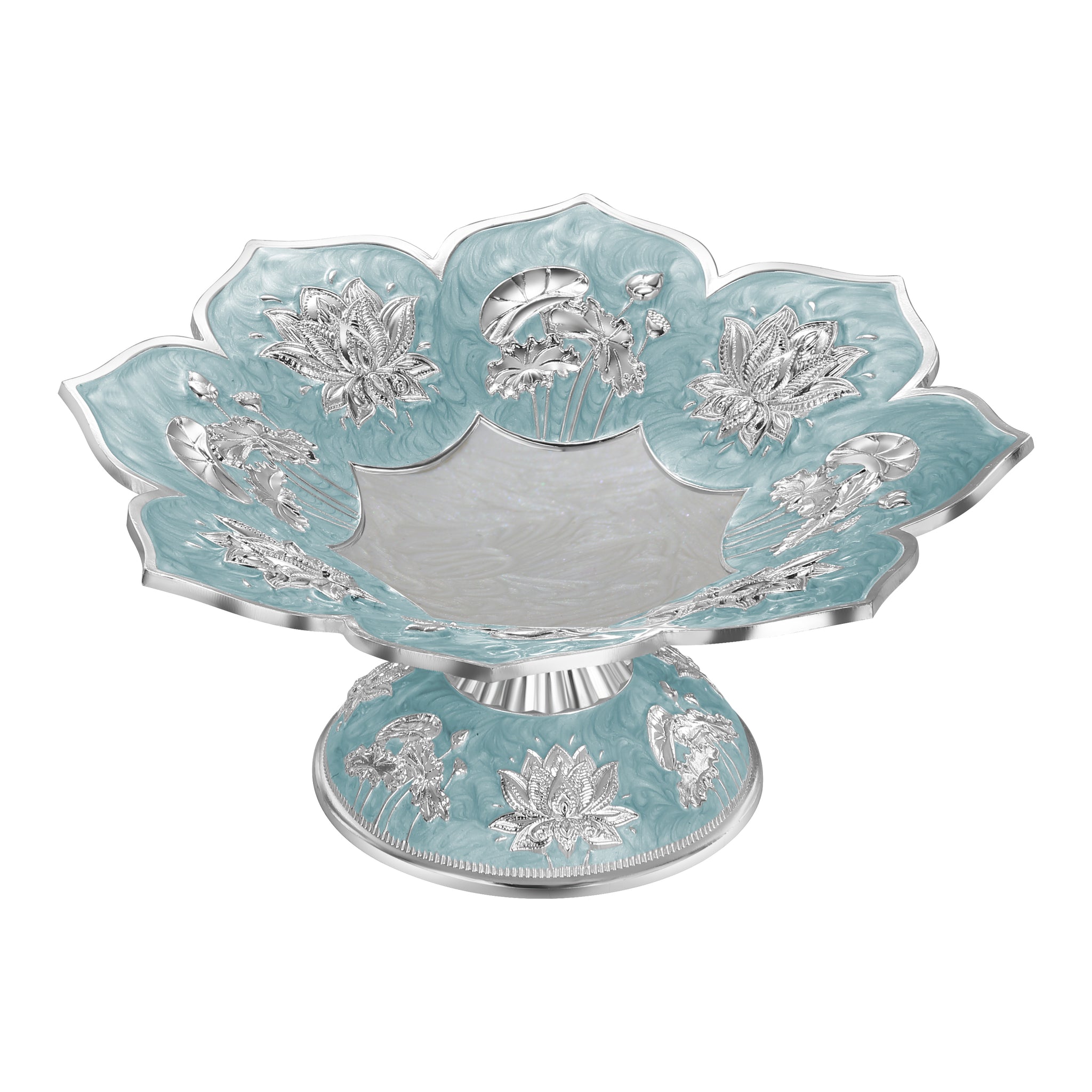 Lotus Galvanic Platter Metal Sky Blue