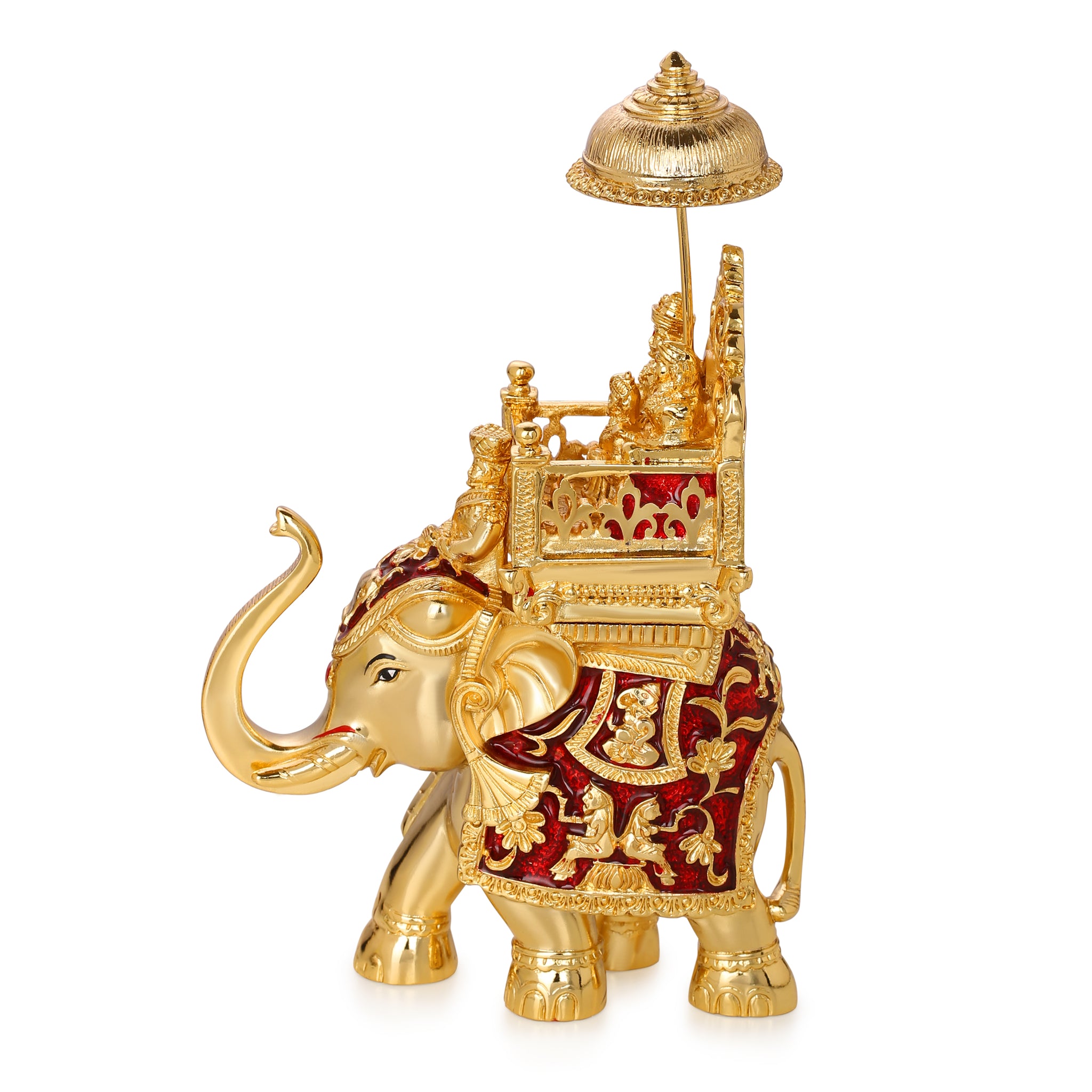 Baraat Elephant Red Gold