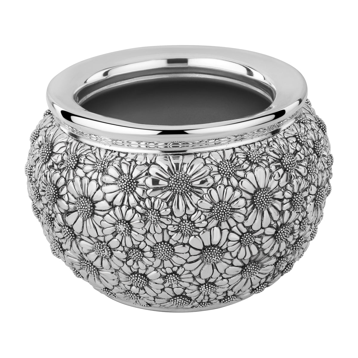 Engraved flower Vase Silver – Momentz