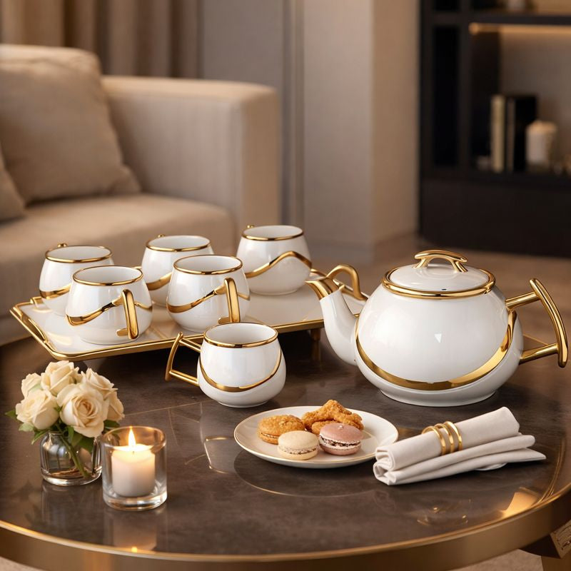 Regal Tea Set with Tea Pot and Tray