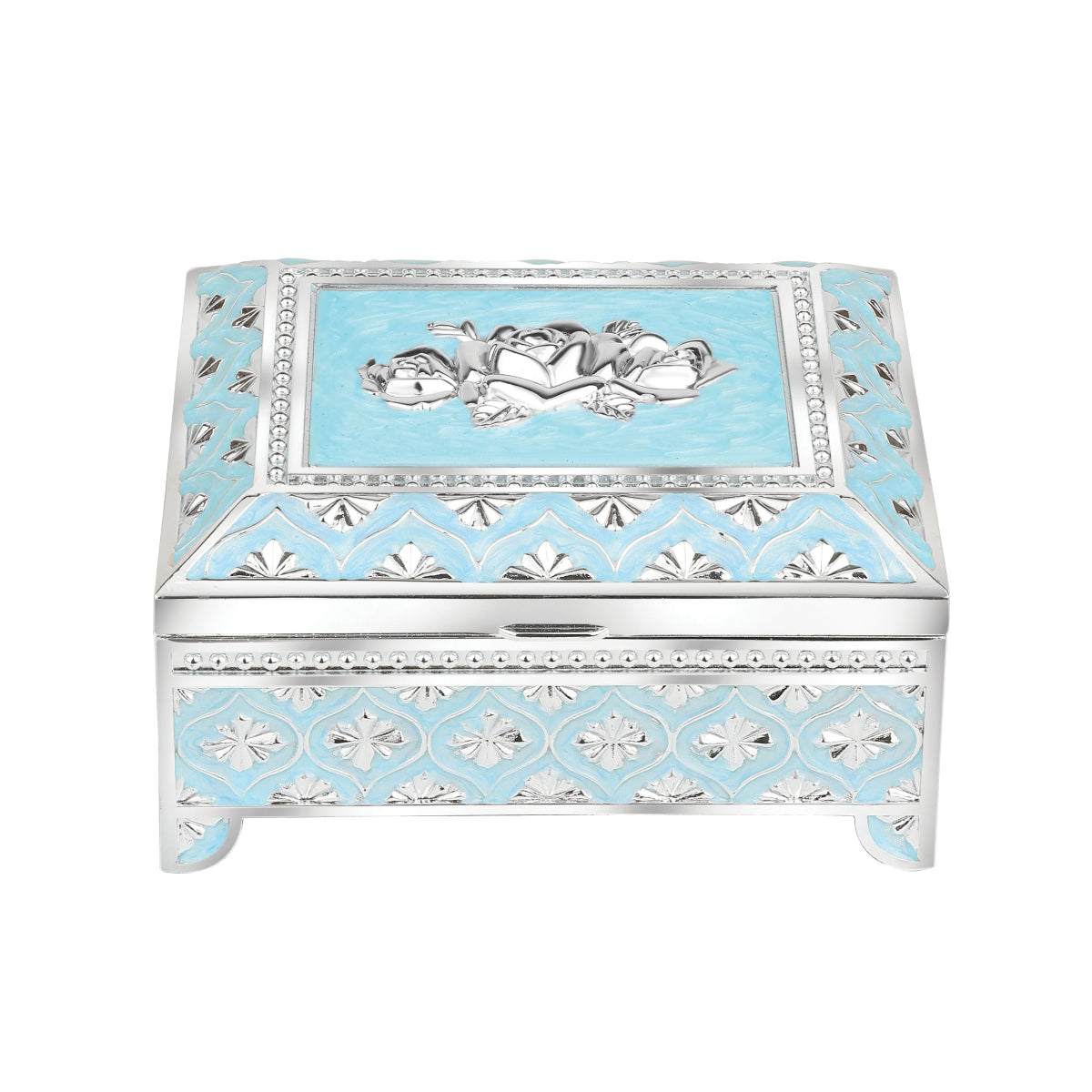Enamel jewellery box - Sky Blue